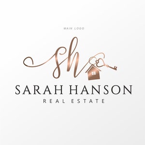 Realtor House Key Logo, Key Branding Package, Real Estate Branding Kit ...