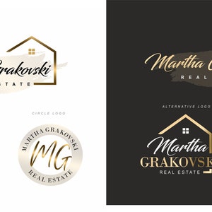 Realtor Logo Design, Realtor Branding Template, Real Estate Logo, Gold ...