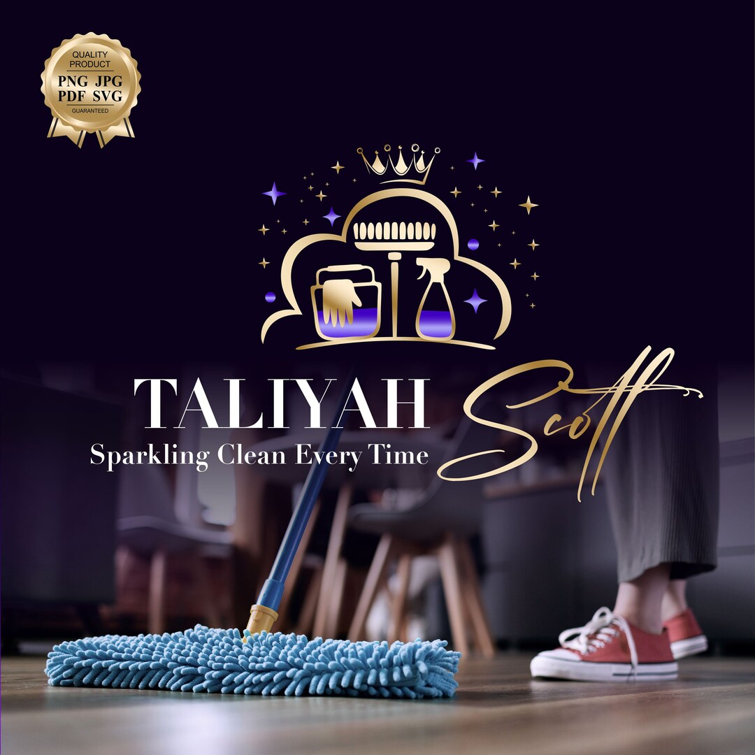 Cleaning Service Branding Set, Cleaning Business Logo, House Cleaning ...