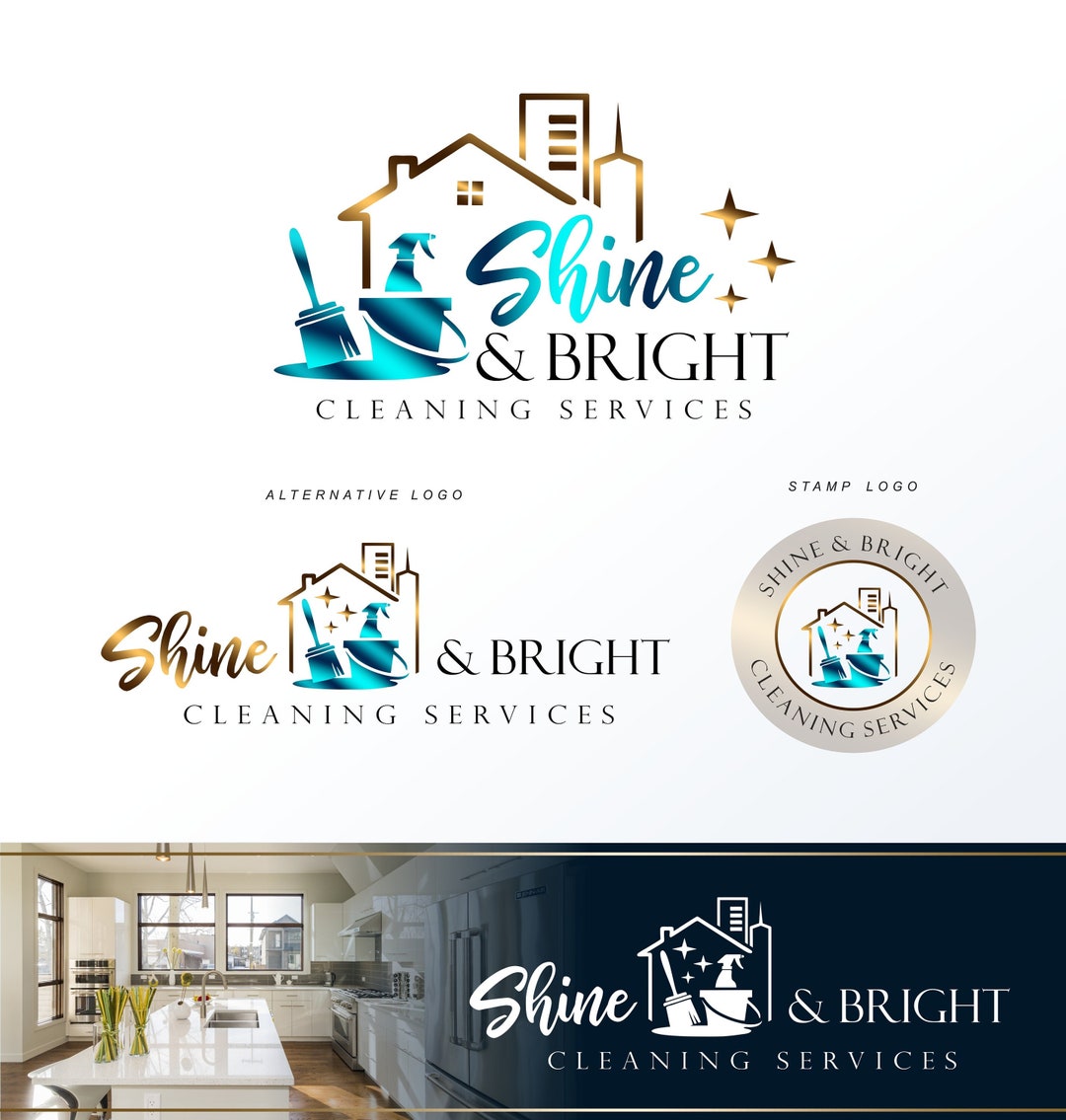 Cleaning Logo, House Cleaner Logo, Premade Housekeeper Logo, Cleaning ...
