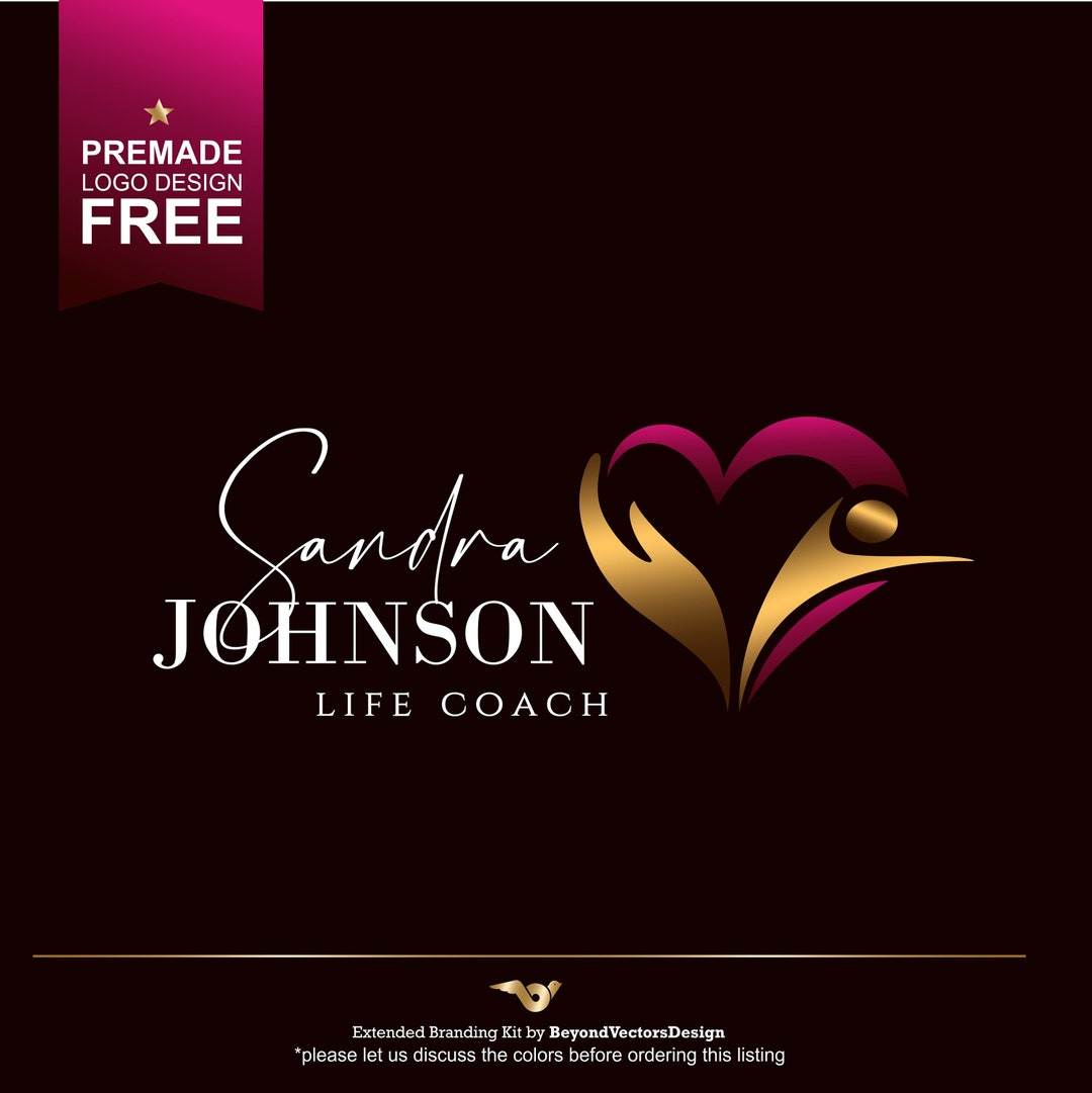 Life Coach Logo, Psychology Logo, Love and Support Symbol, Therapist ...