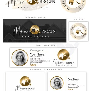 Realtor Logo Design, Realtor Branding Template, Real Estate Logo, Gold ...