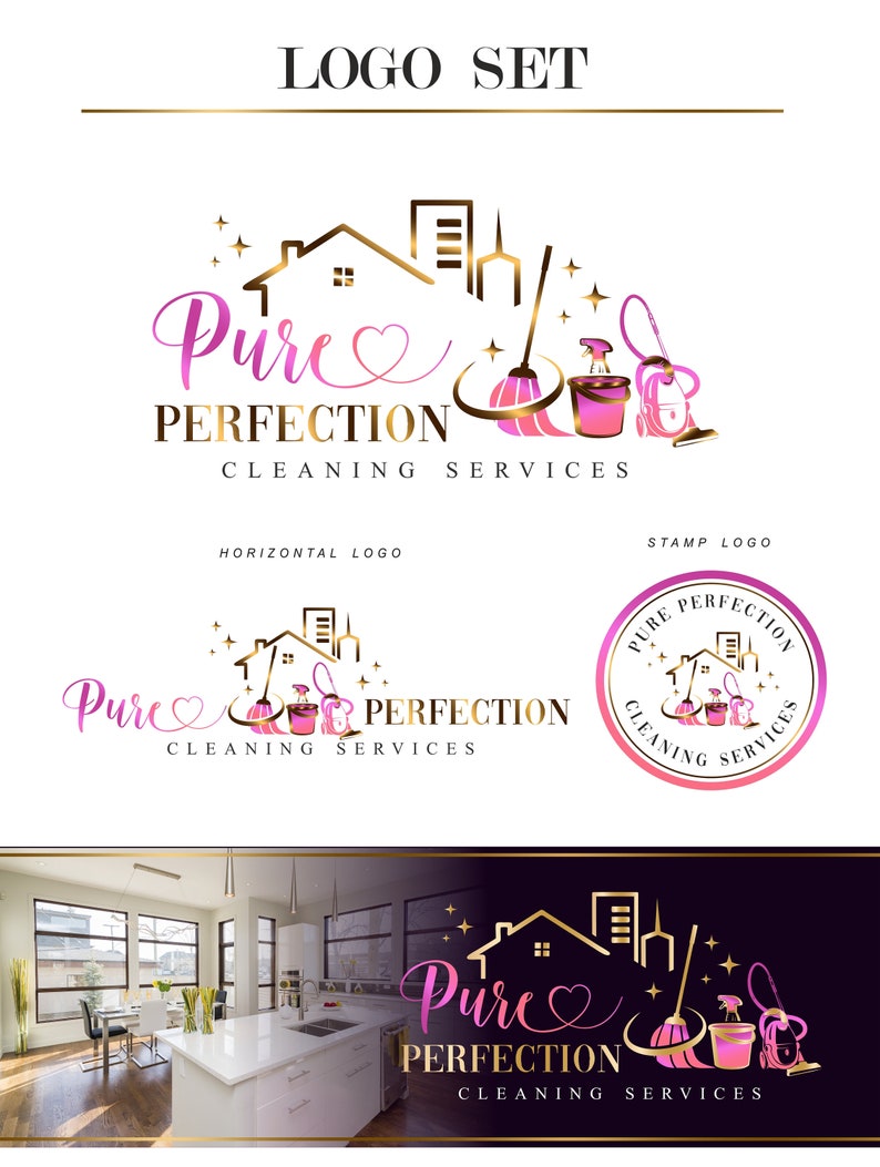 Cleaning Services Logo, Housekeeping Logo, Professional Cleaning ...