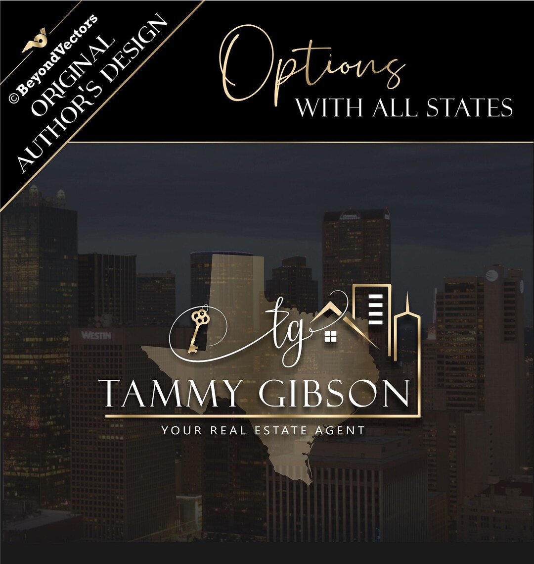 Realtor Logo, Real Estate Logo, USA States Logo, Custom Logo, House Key ...