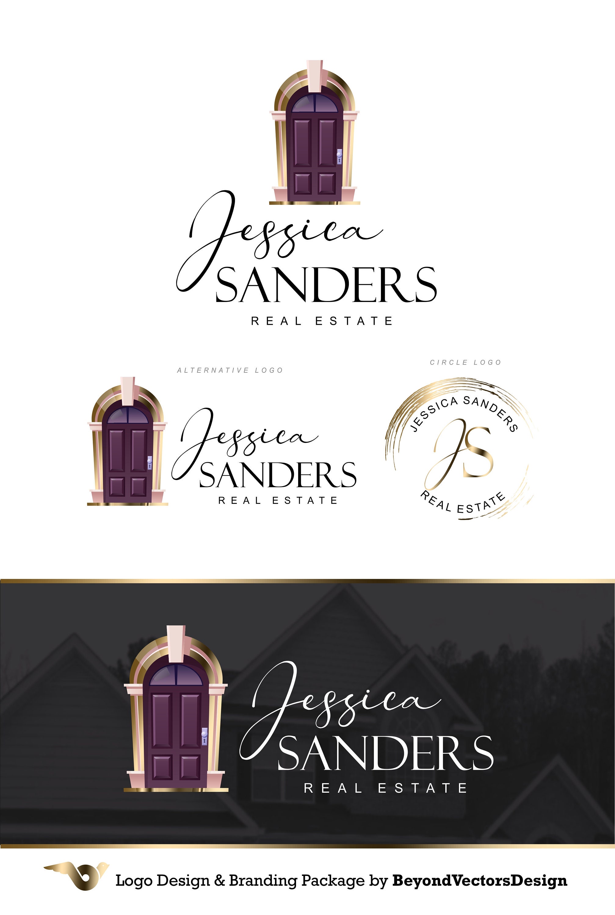 Real Estate Logo Realtor Logo Door Logo Design House Logo - Etsy