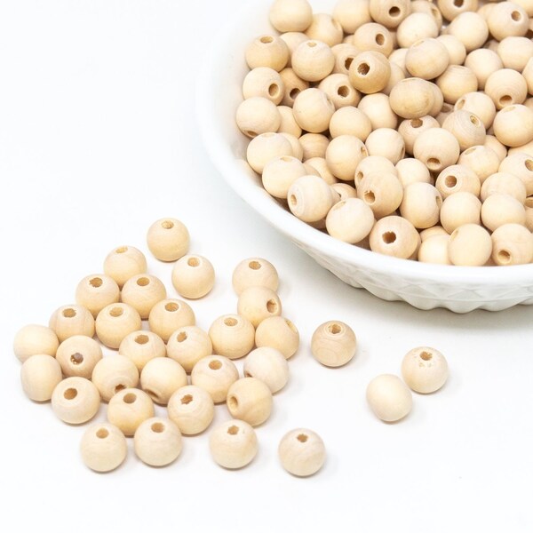 Round Wooden Beads - Etsy