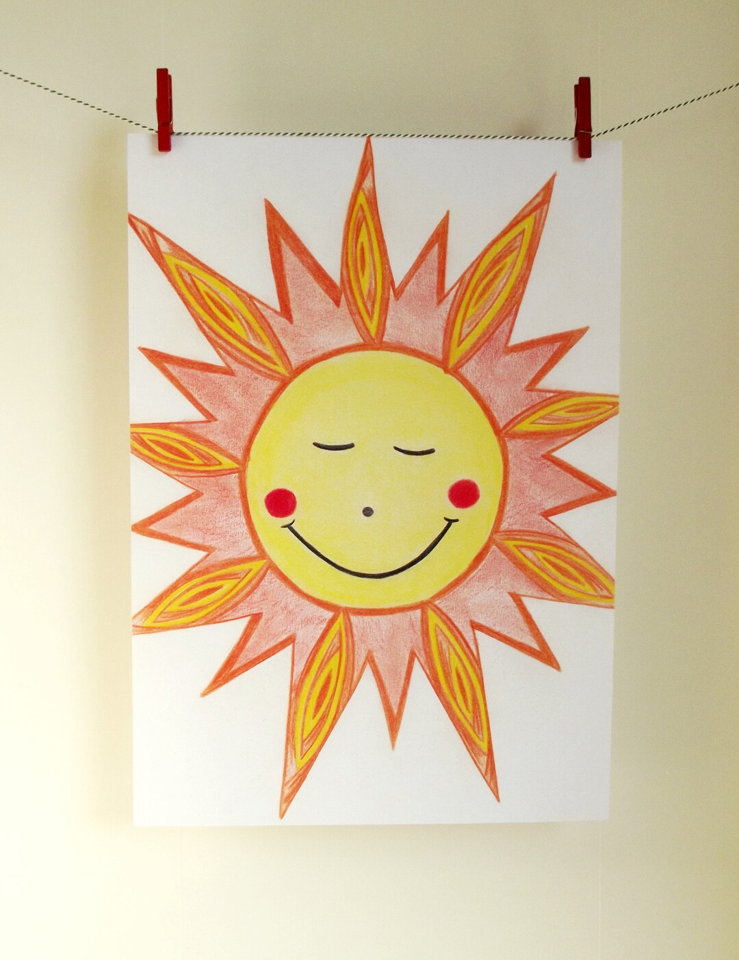 Poster Smiling Sun A3 Poster Poster Recycled Paper. - Etsy