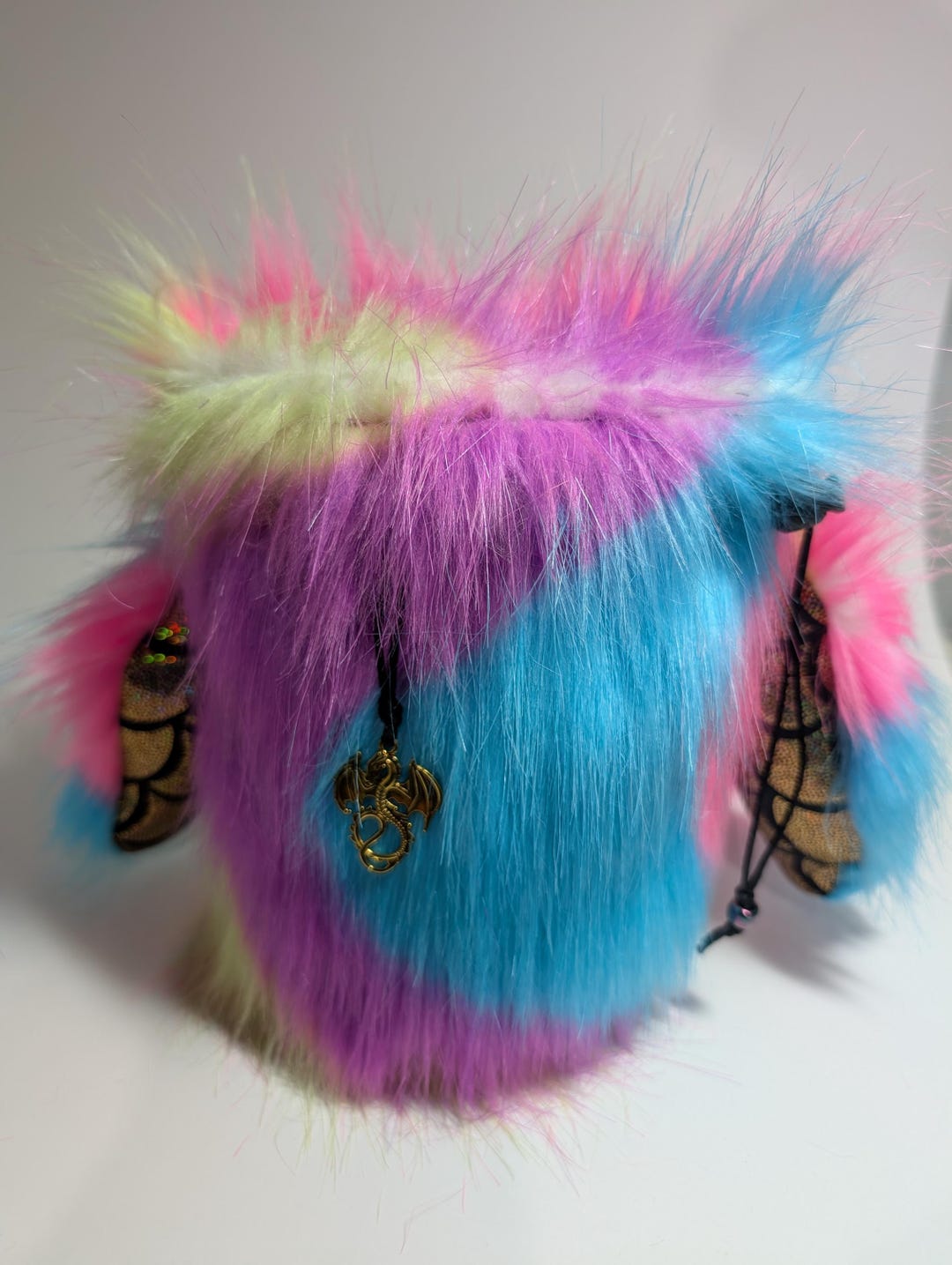 Cuddle Pouch- Long Haired Majestic Dragon Rainbow - Standing Dice Bag ...