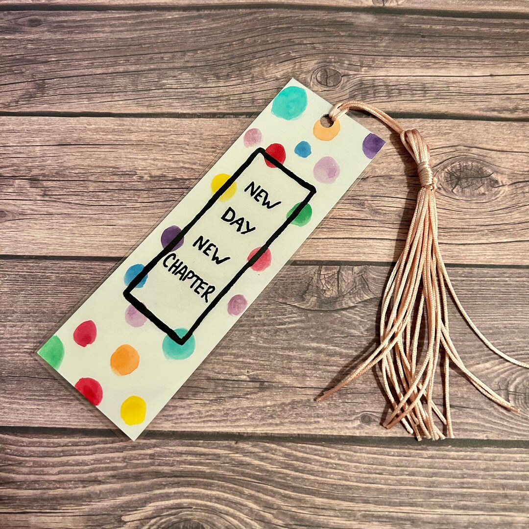 New Day, New Chapter Laminated Bookmark, Unique Watercolor Book ...