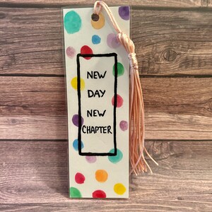 New Day, New Chapter Laminated Bookmark, Unique Watercolor Book ...