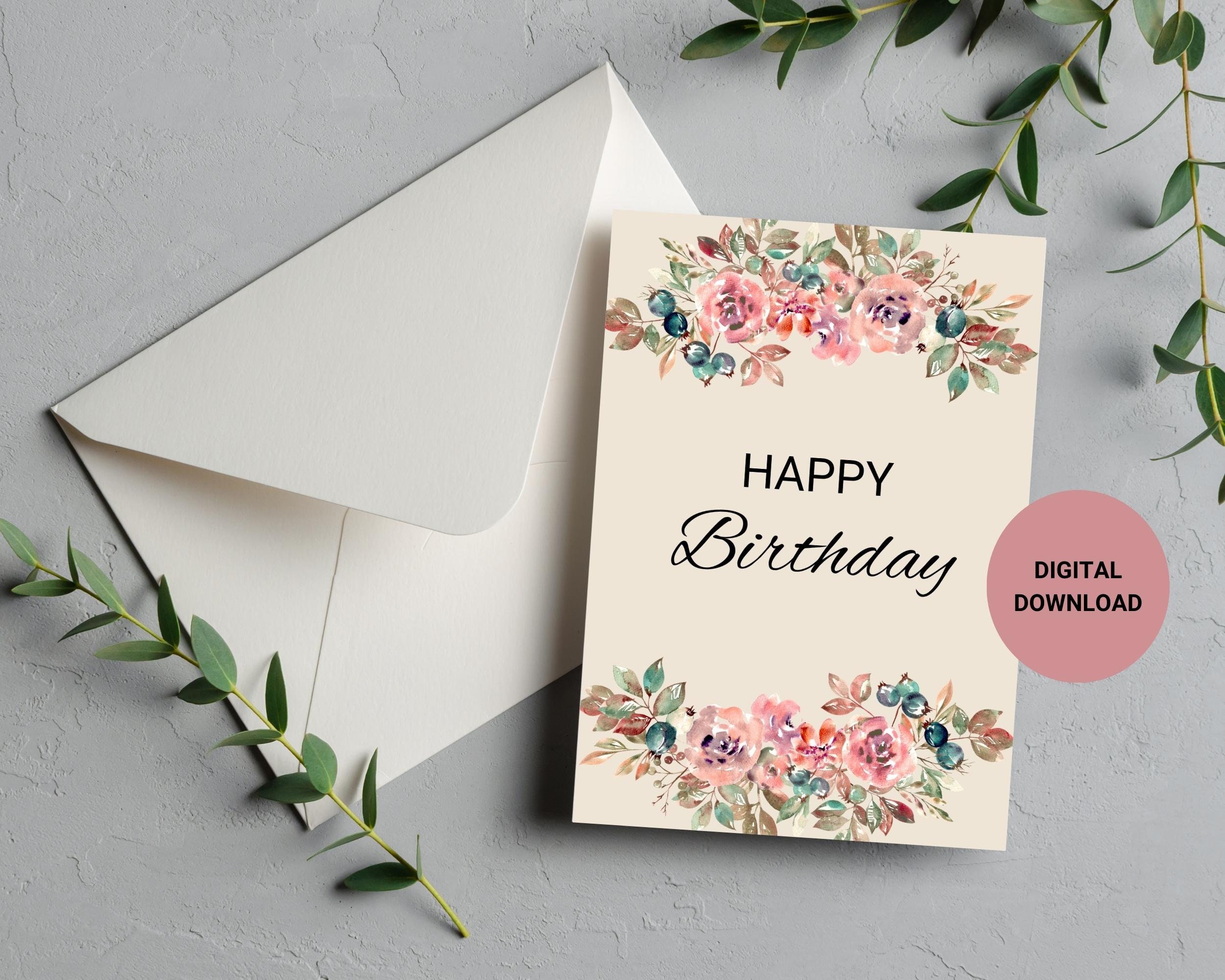 Digital Birthday Card, Birthday Card for Downloading, Digital Download ...