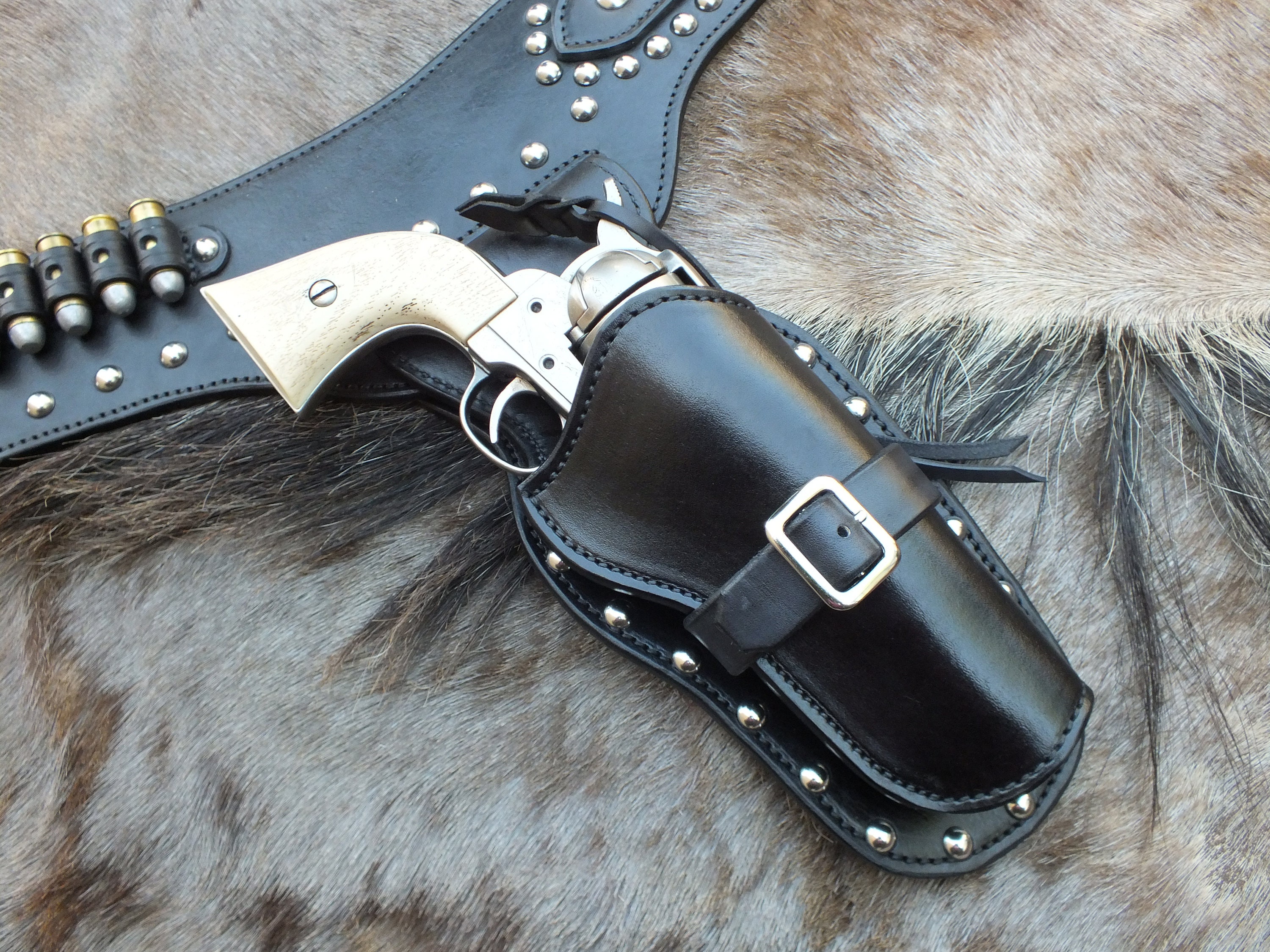 Lone Ranger Style Rig for One Holster Which Fits A Colt 1873 - Etsy UK