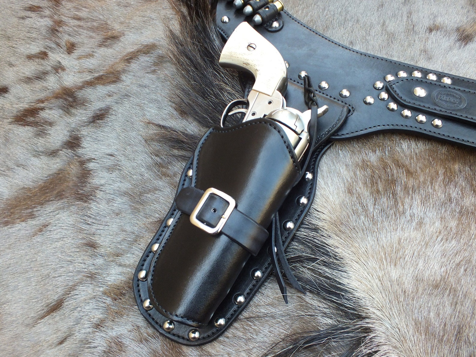 Lone Ranger Style Rig for One Holster Which Fits A Colt 1873 | Etsy UK