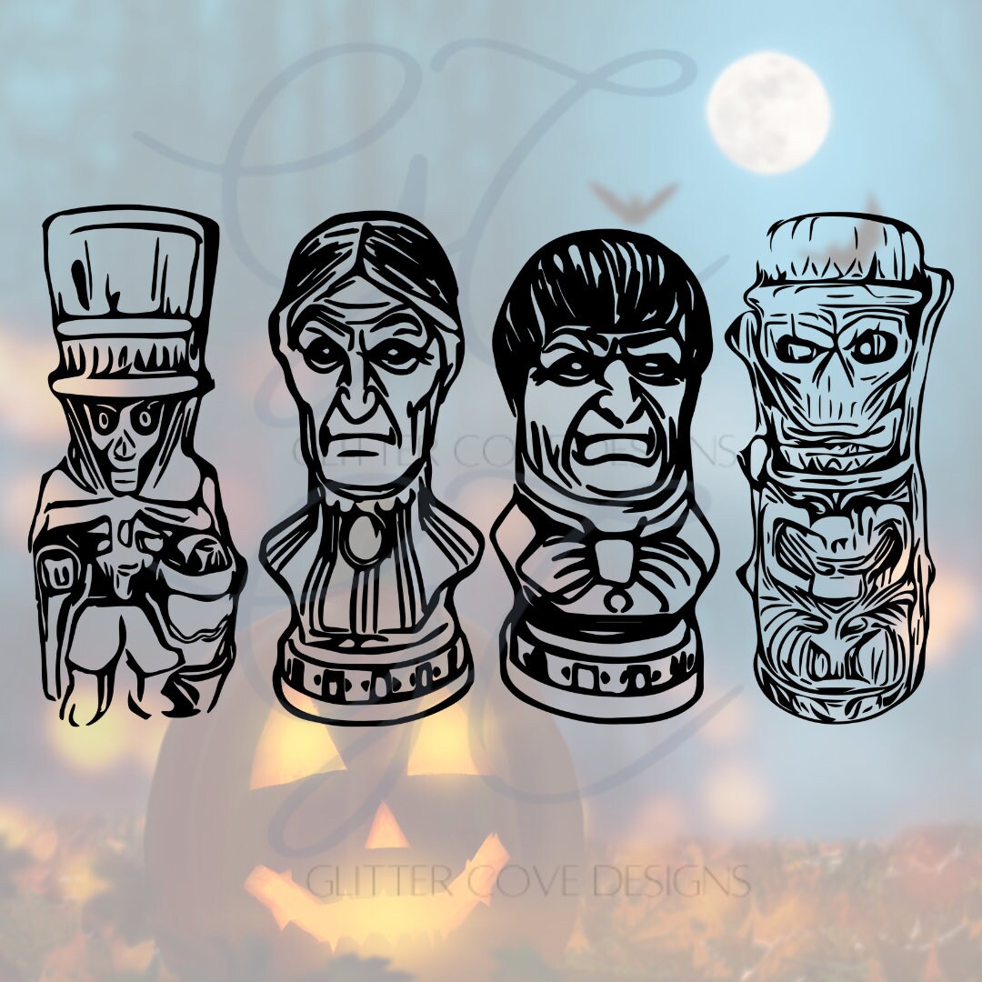 Trader Sam's Spooky Tiki Mugs Bundle of 4 Digital File Download PNG SVG ...
