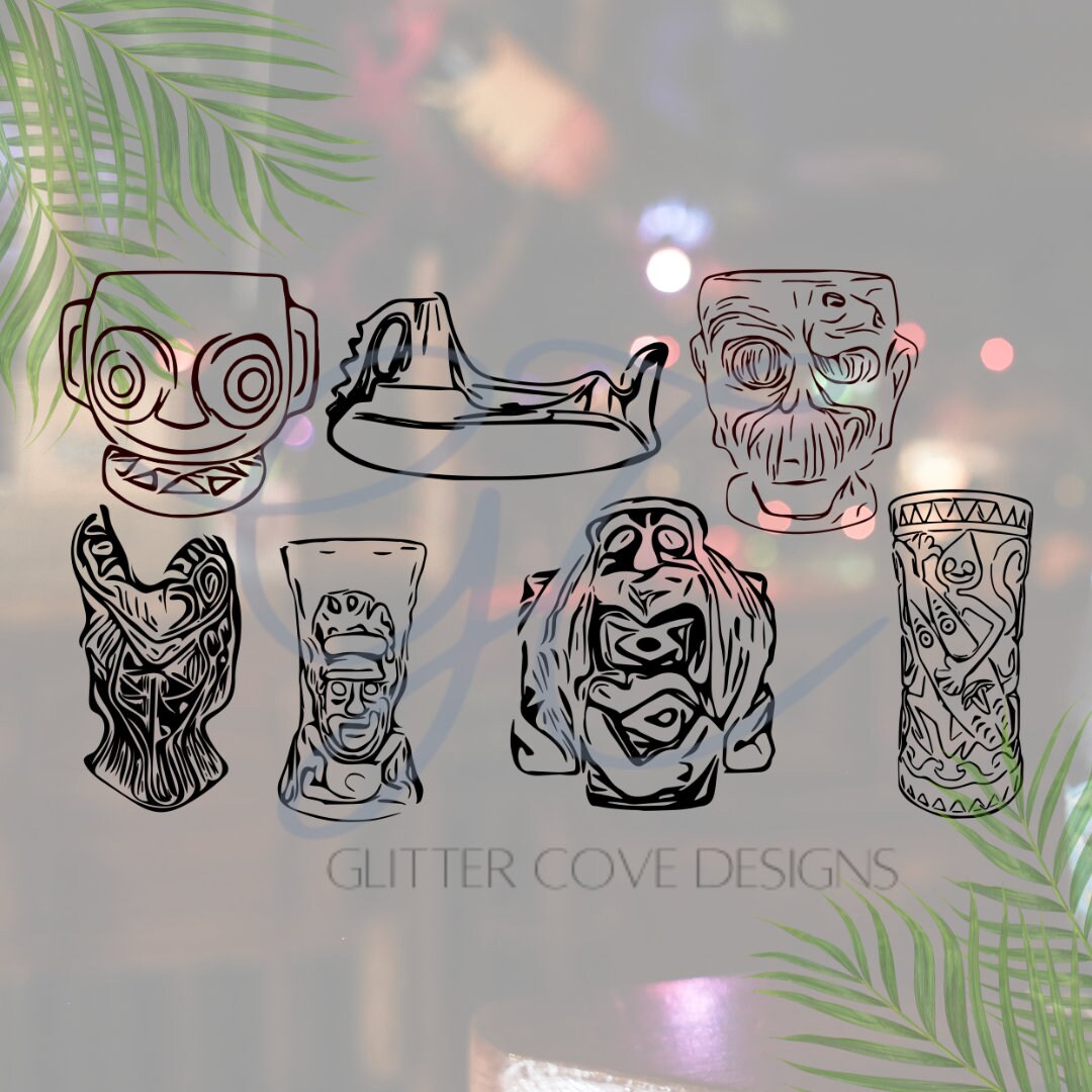 Trader Sam's Tiki Mugs Bundle of 7 Digital File Download Tiki Bar ...