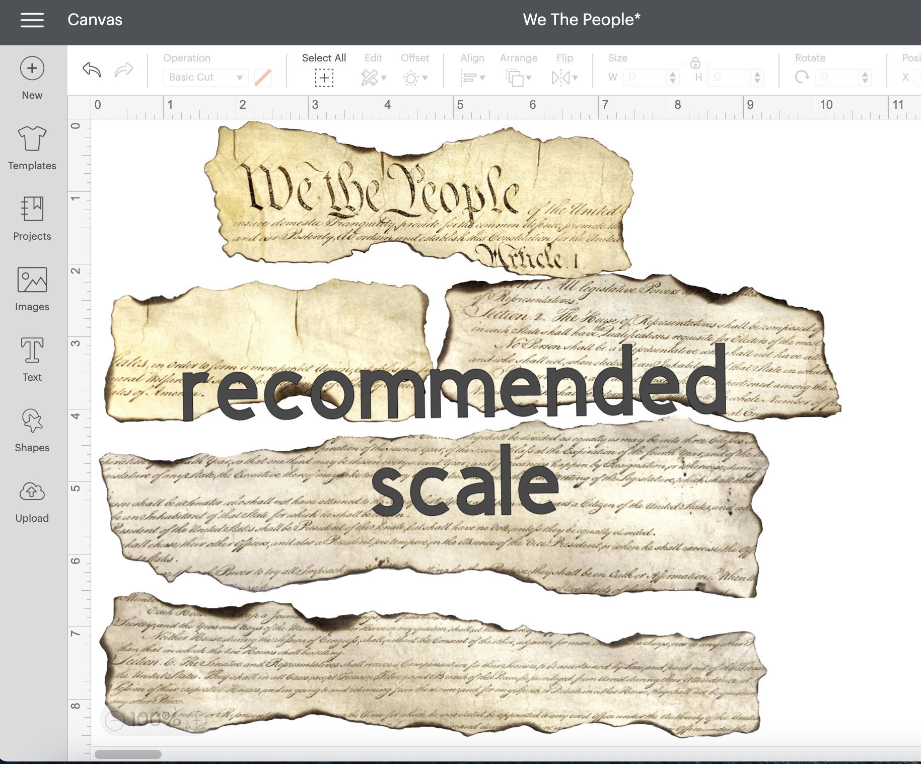 We the People 1776 Constitution IMAGES ONLY With Burnt Edges , Cut ...