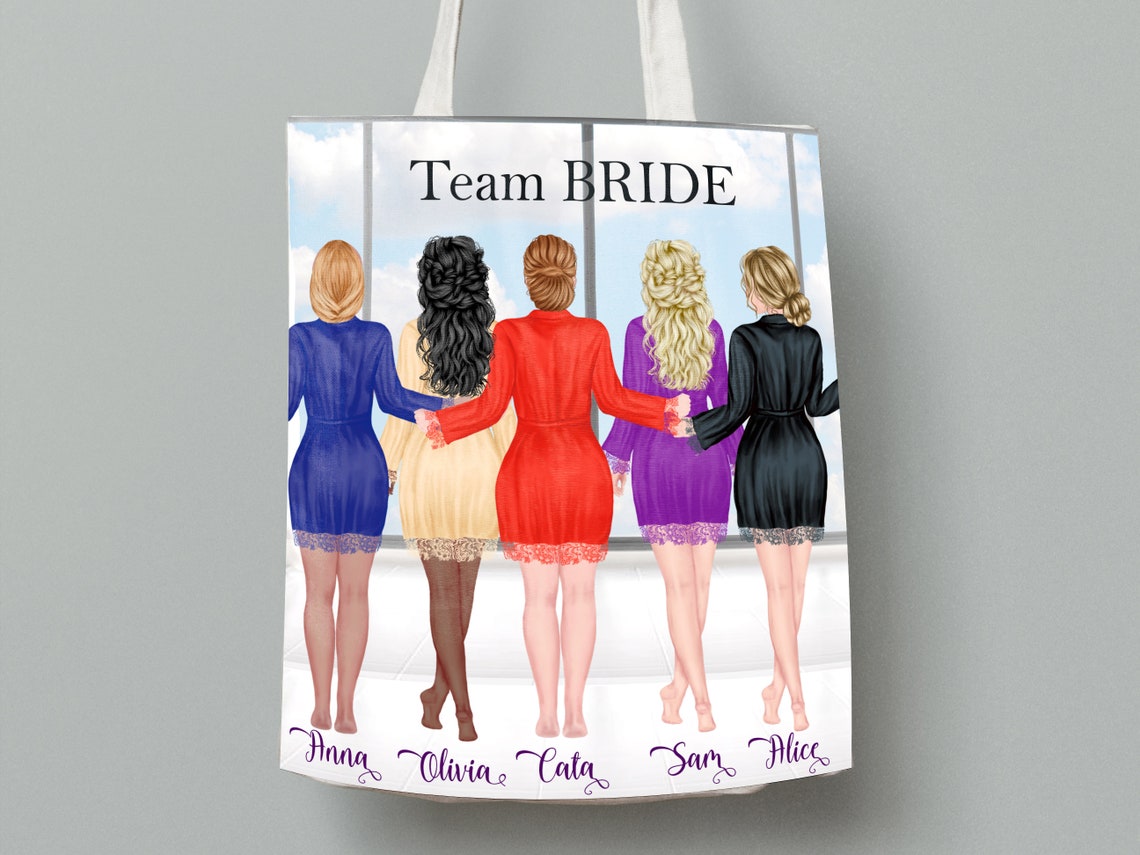Bridesmaid Robes Clipart: team BRIDE Clipart - Etsy