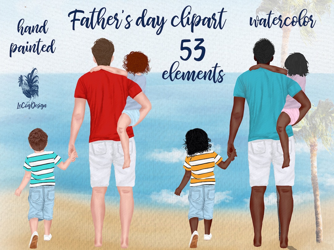 Father and Children Clipart: "father's DAY Clipart" Daddy Clipart ...