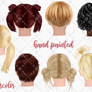 Hairstyles Clipart: "kids Clipart" Custom Hairstyles Girls Hair Child ...