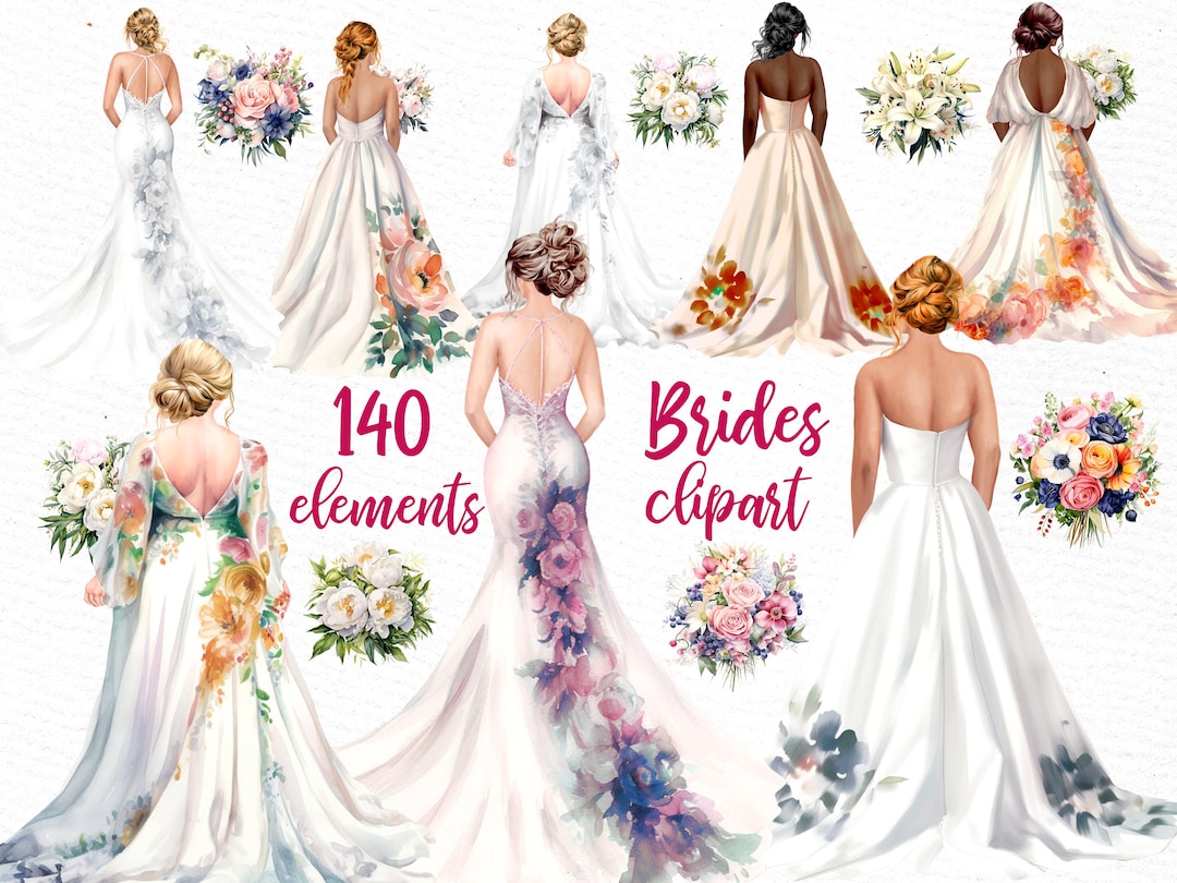 Bride Clipart: "wedding Clipart" Bride Gown Clipart Plus Size Brides ...