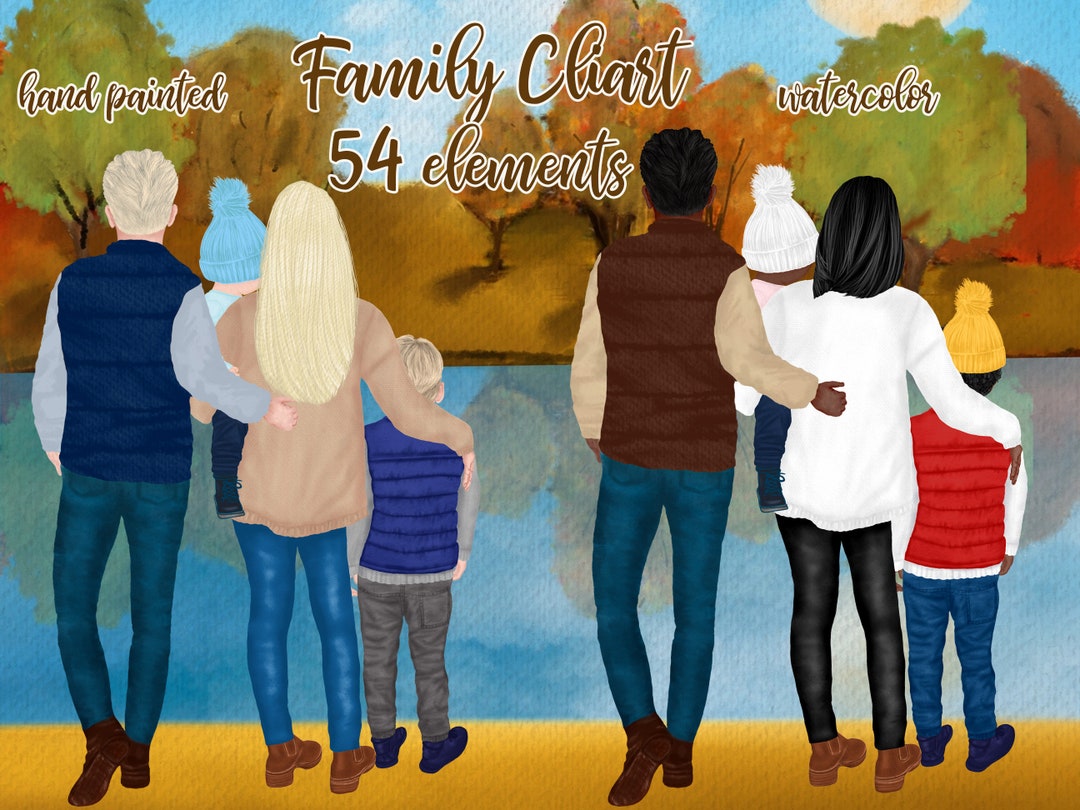 Family Clipart: "fall FAMILY Clipart" Autumn Png Dad Mom Children ...