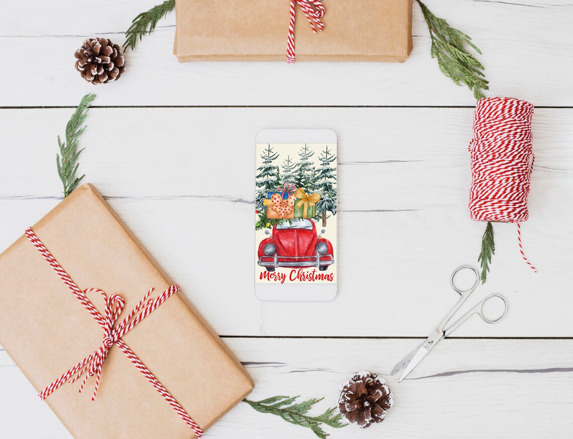 Watercolor Christmas Cars clipart: CHRISTMAS | Etsy