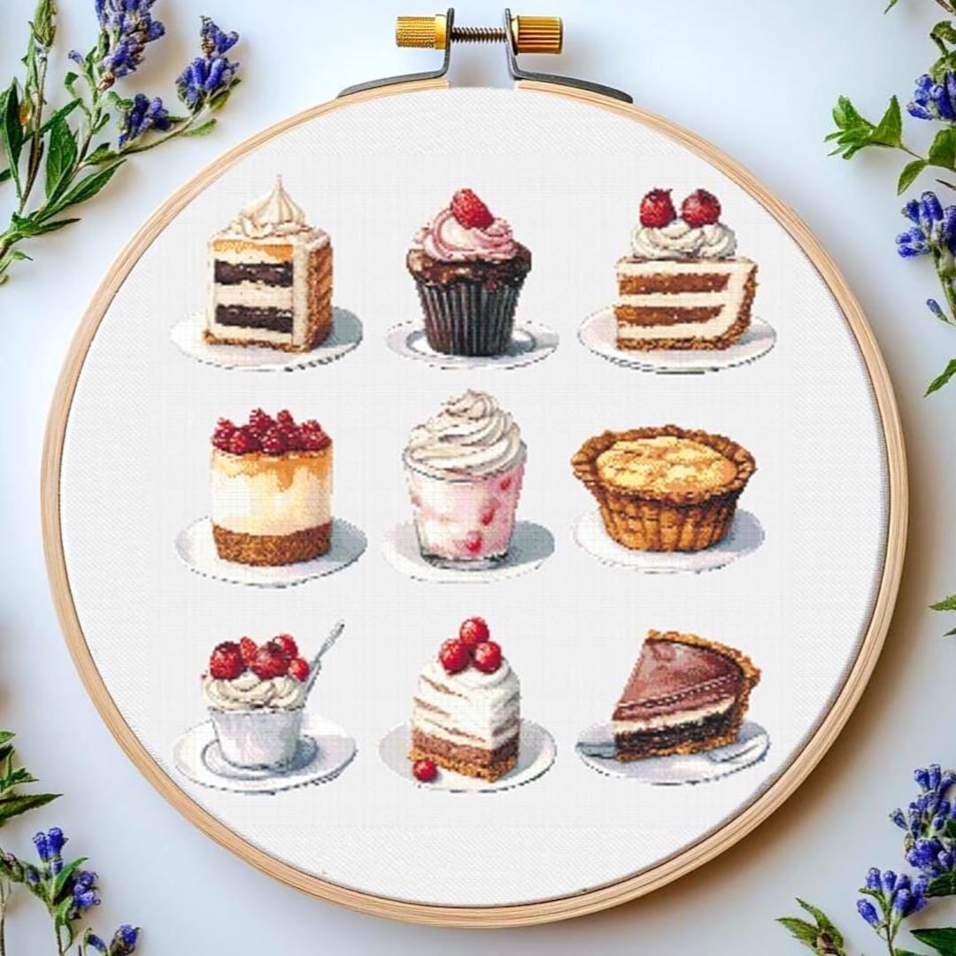Cake Cross Stitch Pattern Pdf: "food CROSS Stitch" Sweets Cross Stitch ...