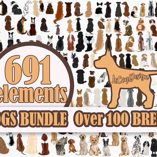 Dog Clipart - Etsy