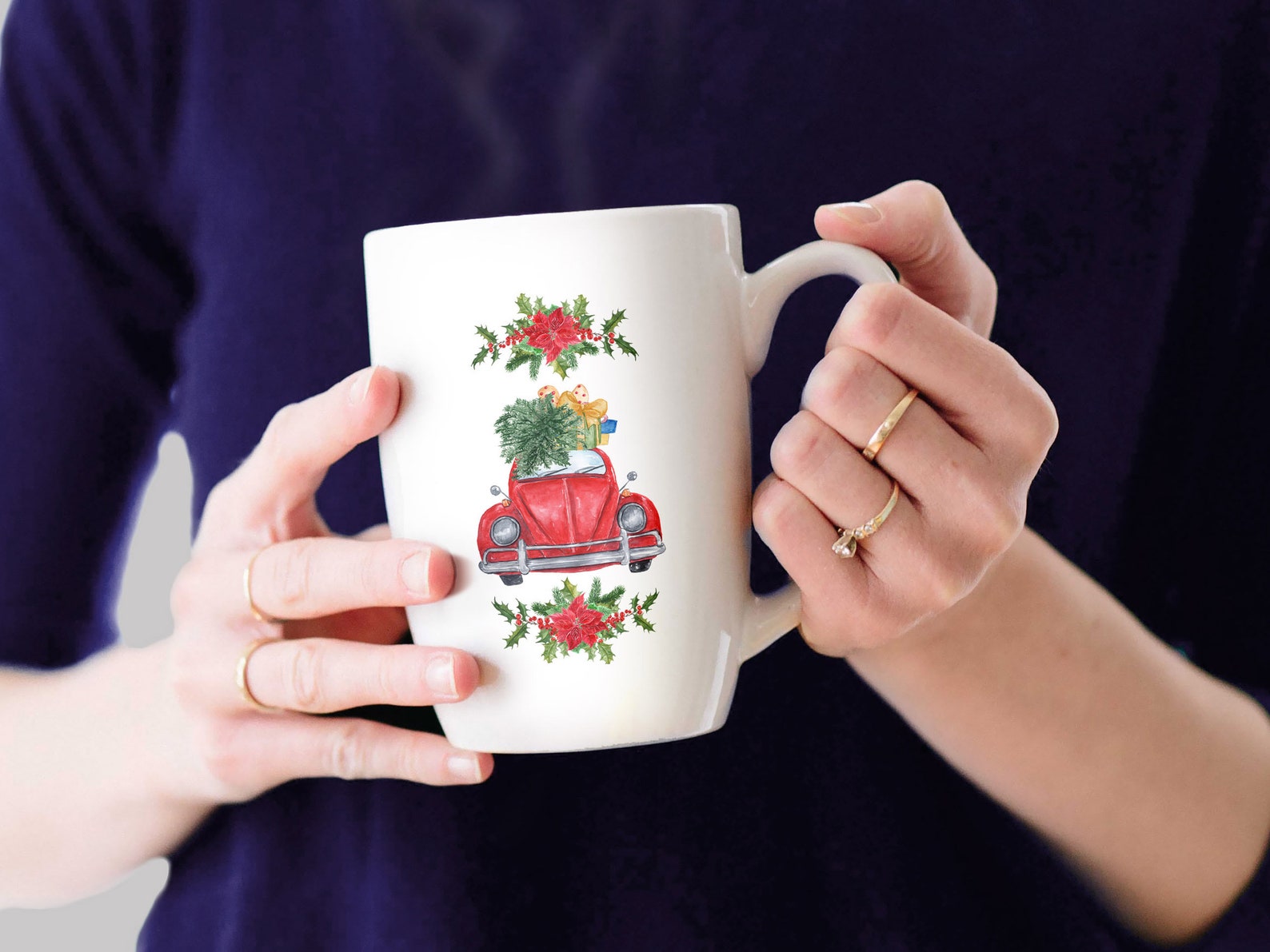 Watercolor Christmas Cars Clipart: christmas - Etsy