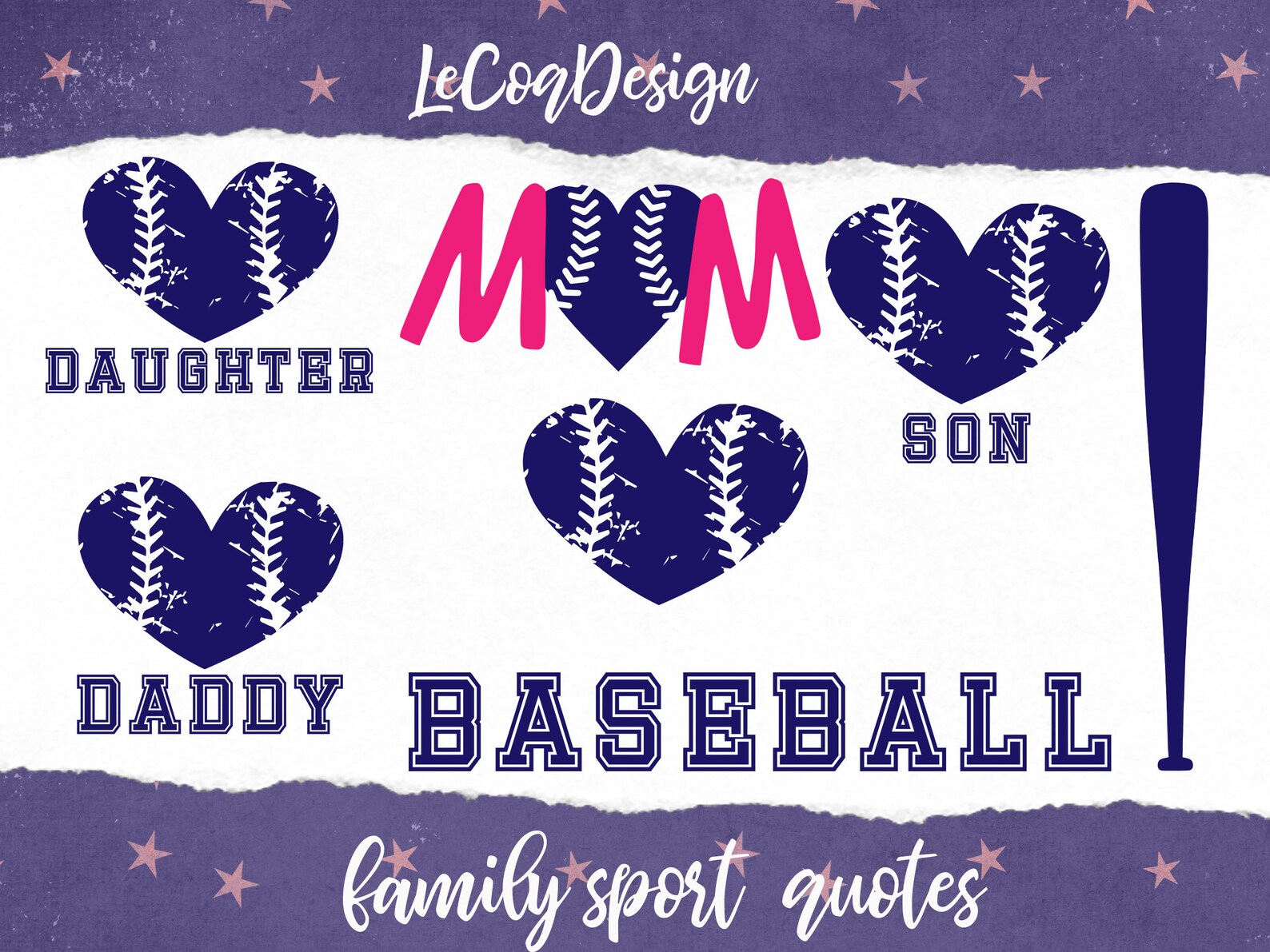 Sport Family Clipart: "baseball Family" Dad Mom Children Watercolor ...