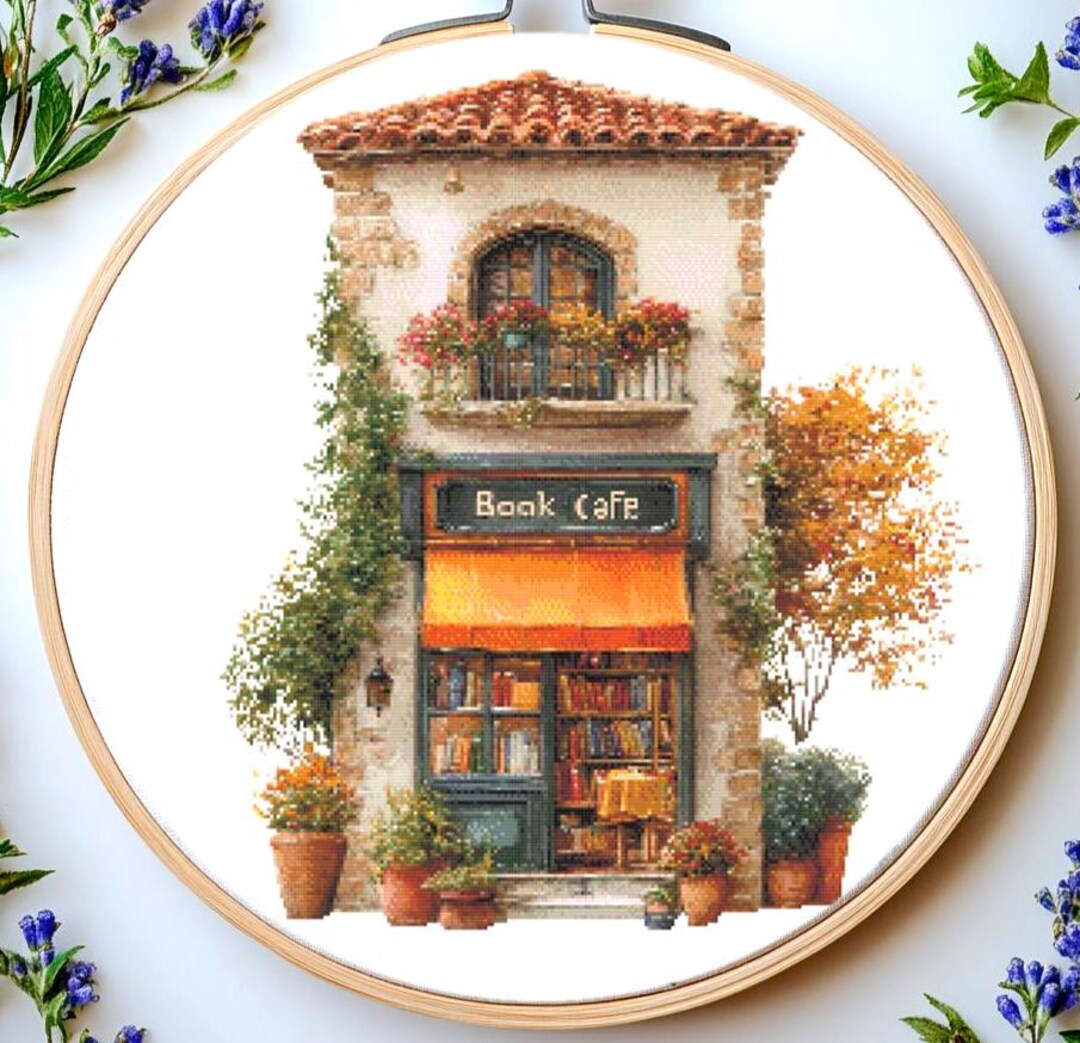 Book Cafe Cross Stitch Pattern Pdf: "cafe CROSS Stitch" Counted Cross Stitch Modern Cross Stitch ...