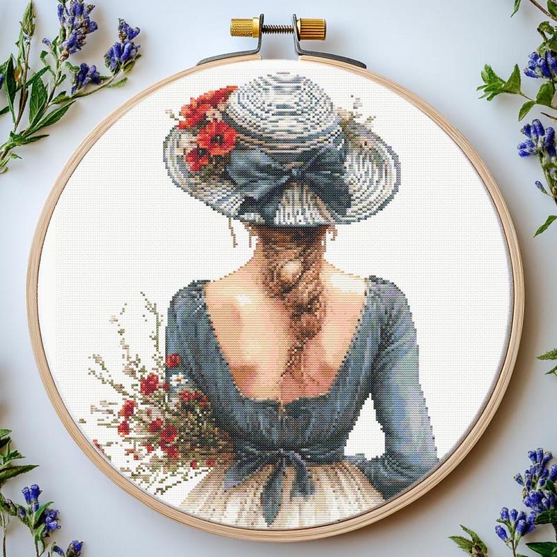 Woman Cross Stitch - Etsy