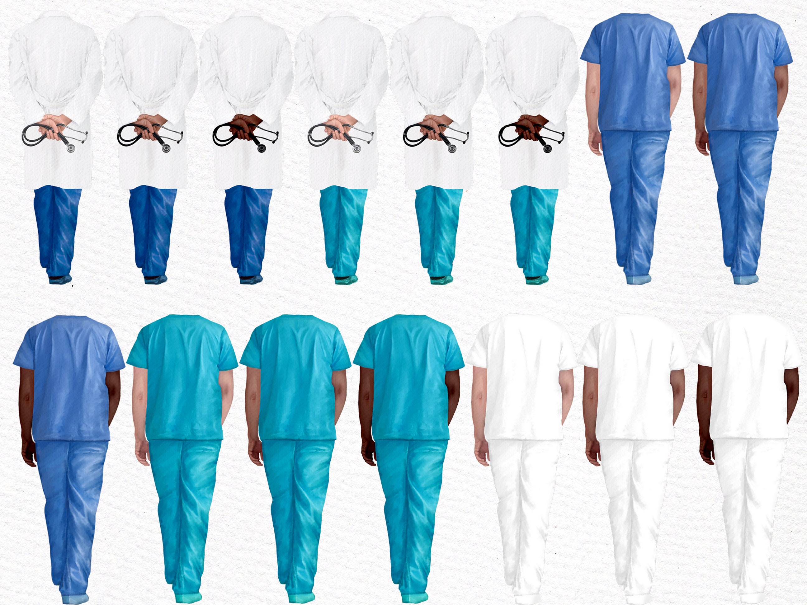 Doctors clipart: NURSES CLIPART Doctor Scrubs | Etsy