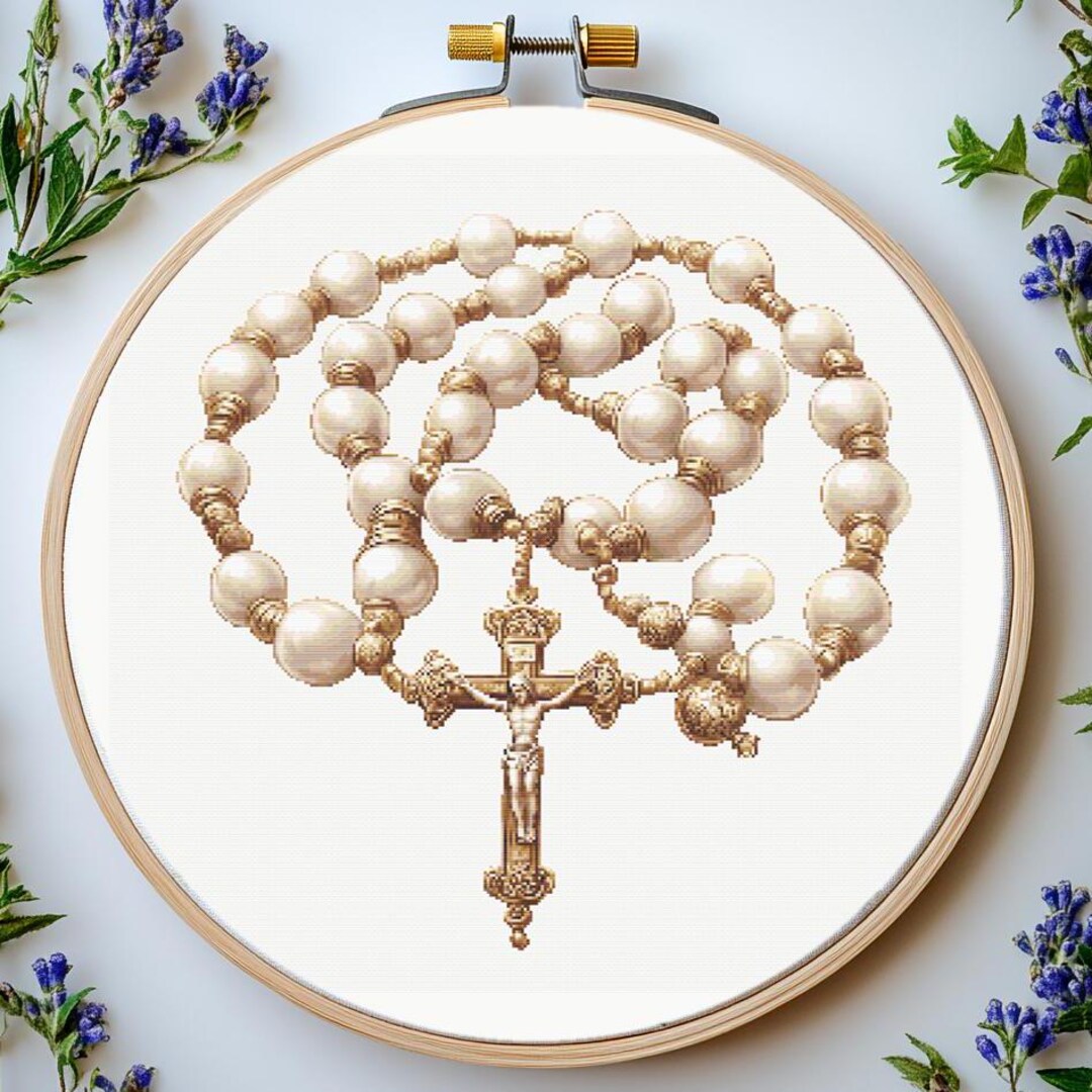 Rosary Cross Stitch Pattern Pdf: "religious CROSS Stitch" Christian ...