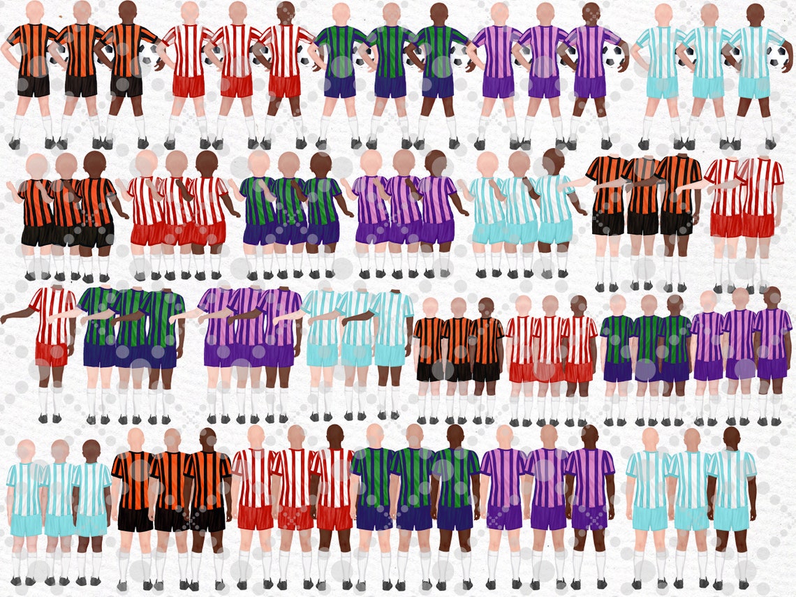 Soccer Jerseys Clipart: family Clipart Football | Etsy