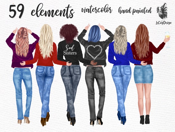 Five Friends Clipart