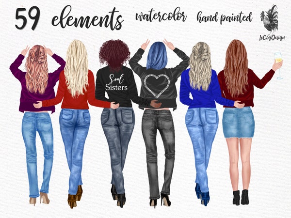 Buy and Build Your Own Best Friends Custom Art Besties - Etsy Canada