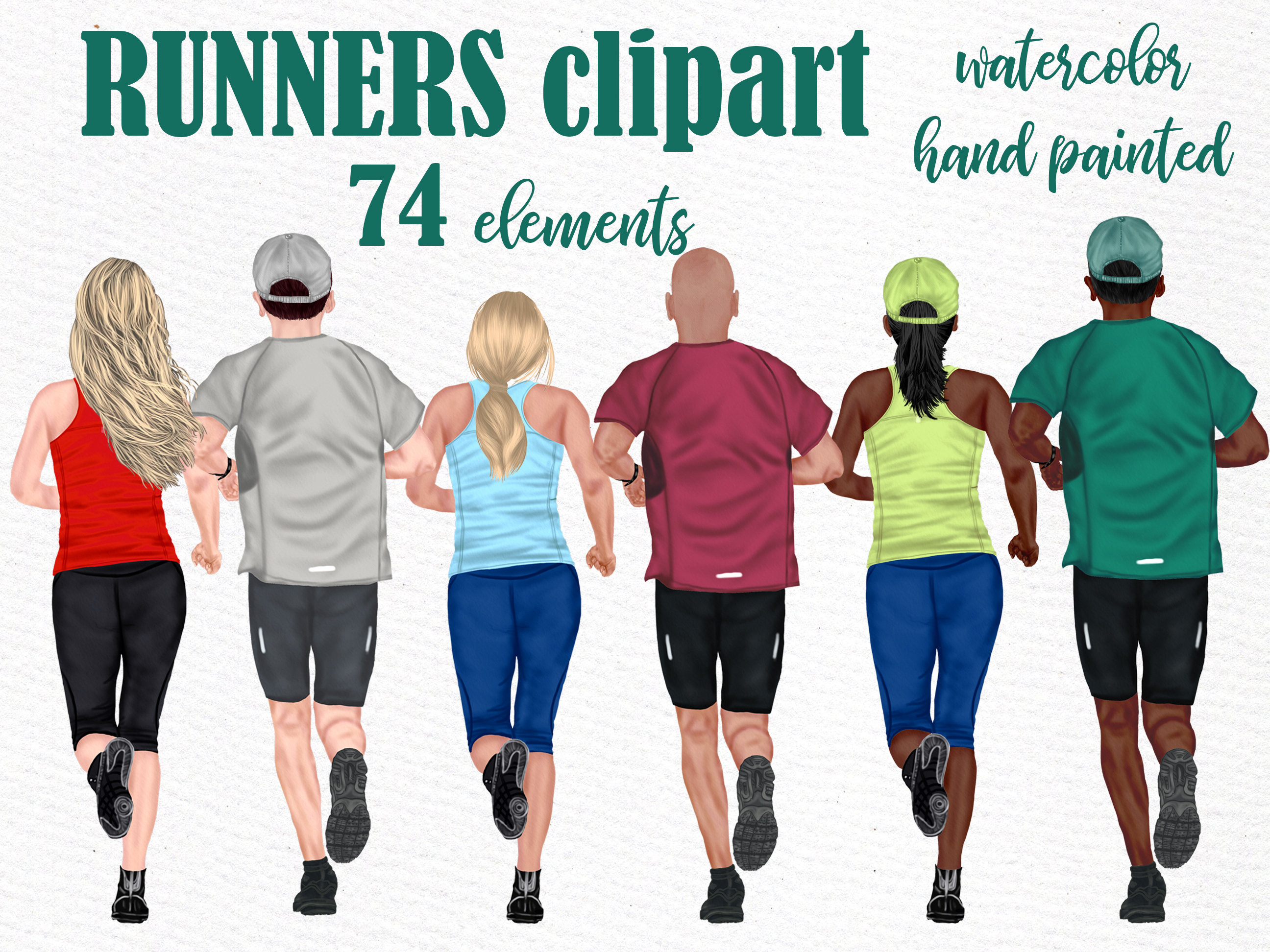 People Walking Exercise Clip Art