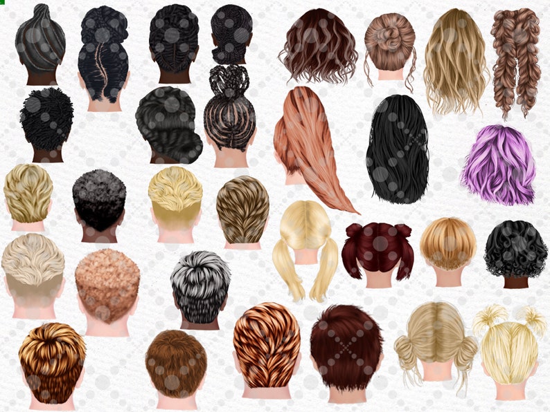Hairstyles Bundle Clipart: hairstyles CLIPART - Etsy