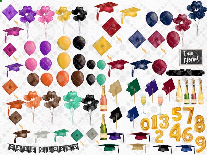 Graduation Bundle Clipart: "graduating Students" Graduate Congrats ...