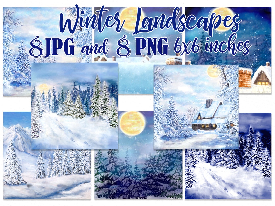 Winter Backgrounds: "holiday Backdrops" Snowy Forest Winter Scenery Mug ...