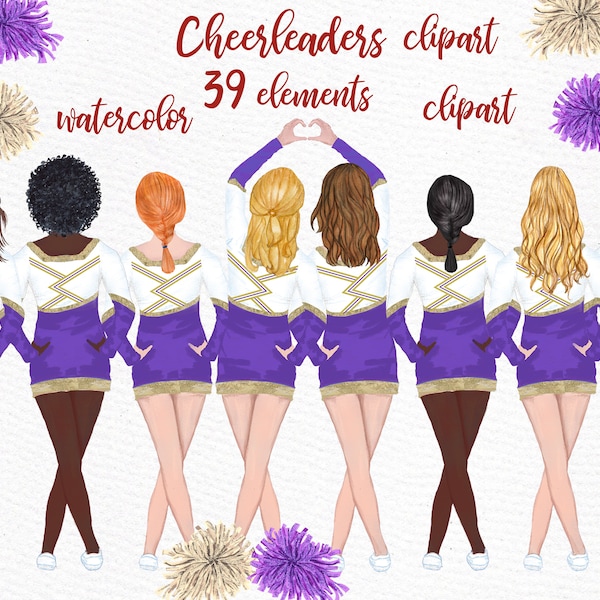 Cheerleader Clip Art - Etsy