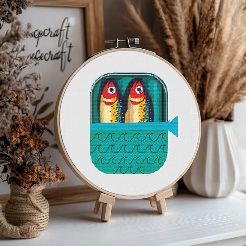 Sardines Can Cross Stitch Pattern: Food Art (PDF Pattern) - Etsy