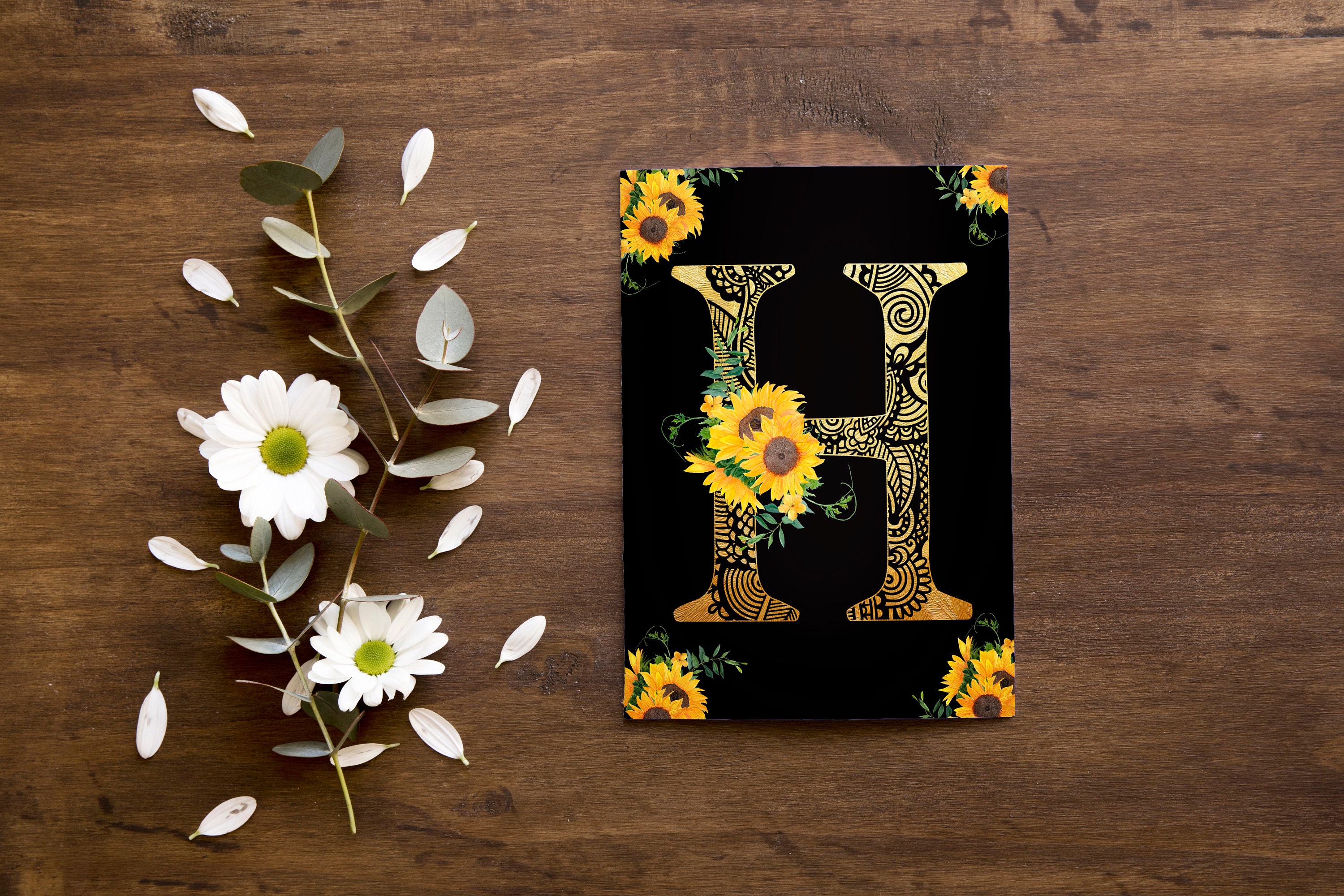 Floral Alphabet Clipart: gold Alphabet Mandala | Etsy