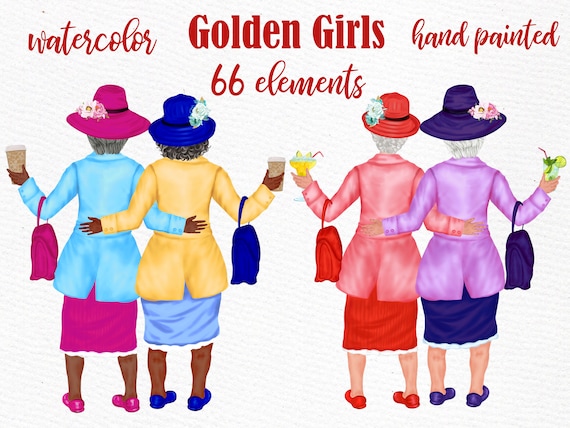 Old Ladies Clipart: golden LADIES Clipart Granny - Etsy