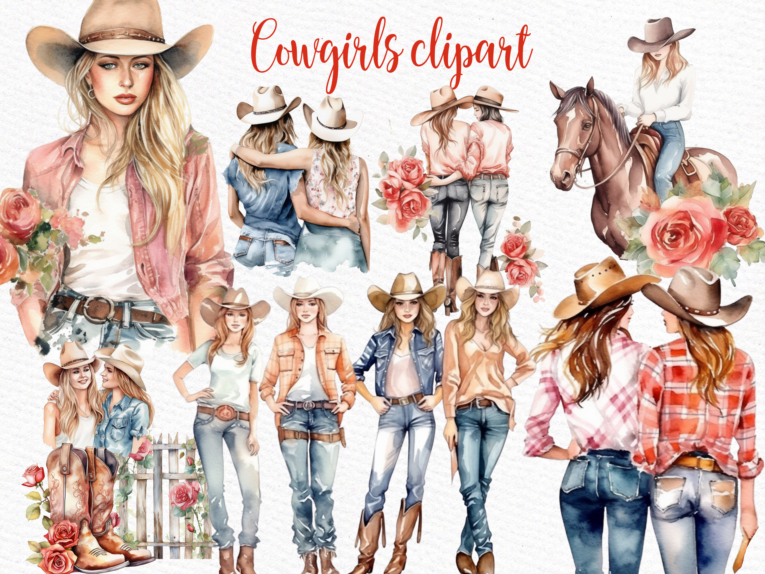 Cowboy And Cowgirl Clipart