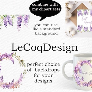 Watercolor Wisteria Clipart: "wisteria FLOWERS Clipart" Wisteria ...