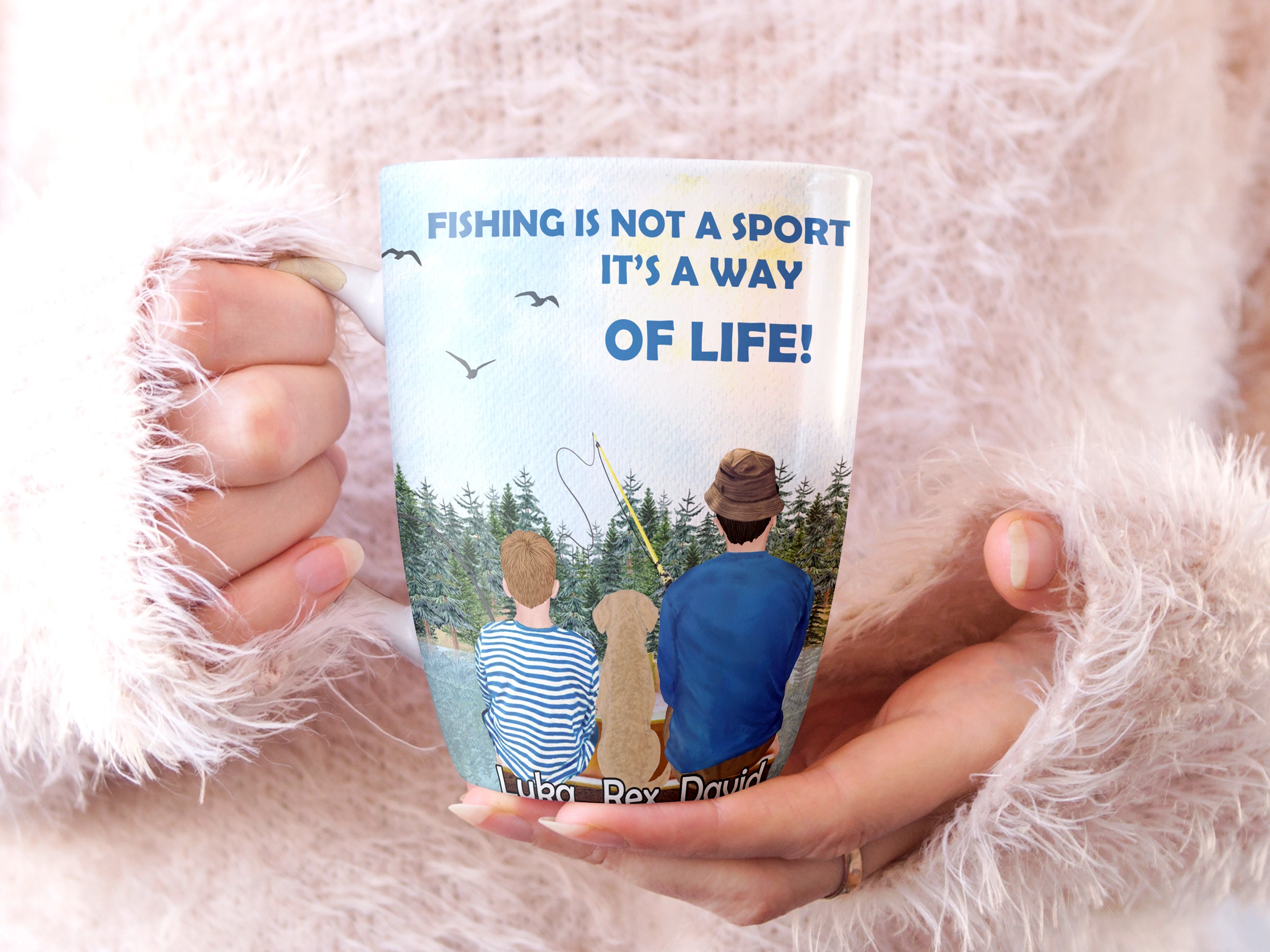 Fishing Clipart: "boy Fishing" Father's Day Clipart Dad and Boy Fishing ...
