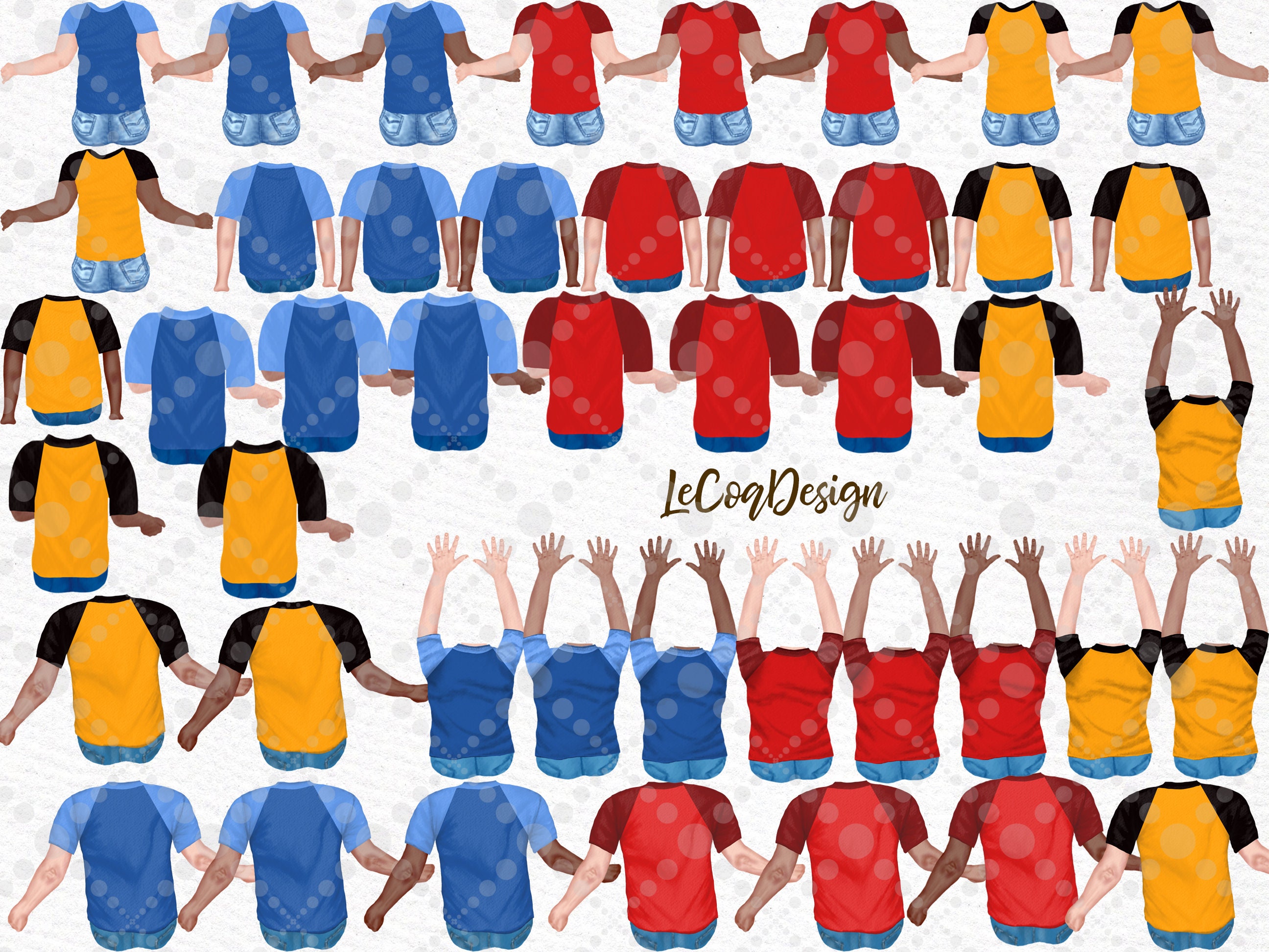 Soccer Jerseys Clipart: family Clipart Football | Etsy