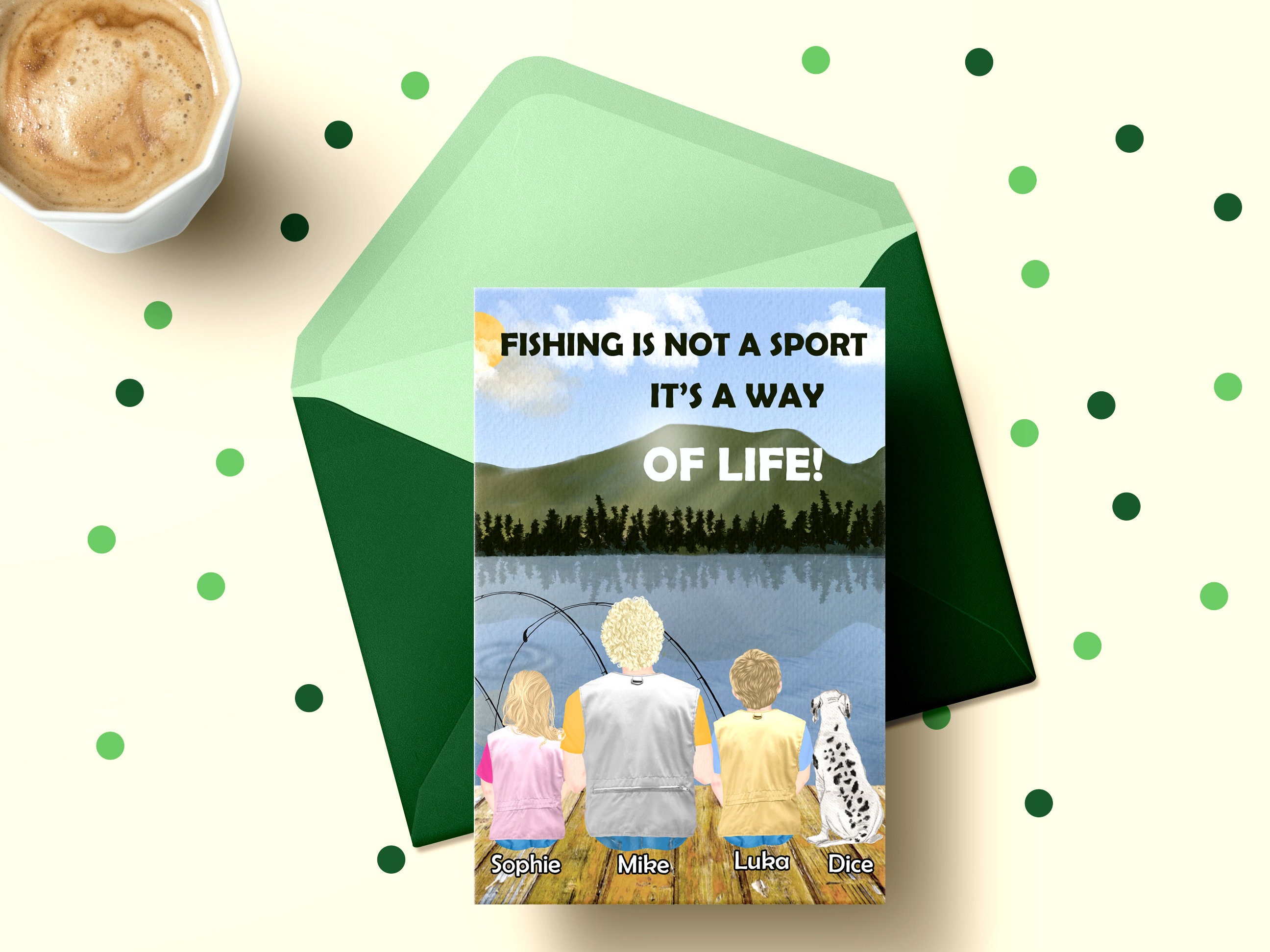 Fishing Clipart: family Fishing Father's Day - Etsy